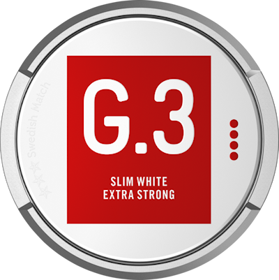 G.3 White Extra Strong Slim Portion 5-pack – Tobakshuset.se